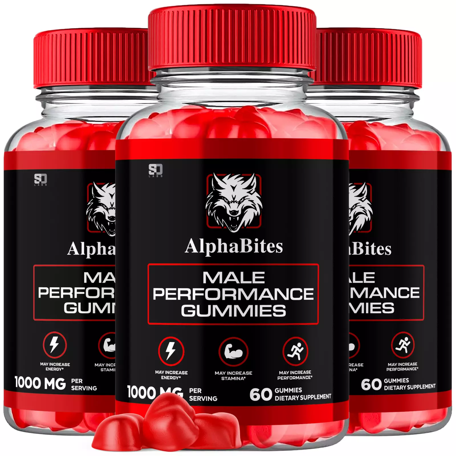 Bonzelo (3 Pack) Alpha Bites Male Gummies Advanced Performance and ...
