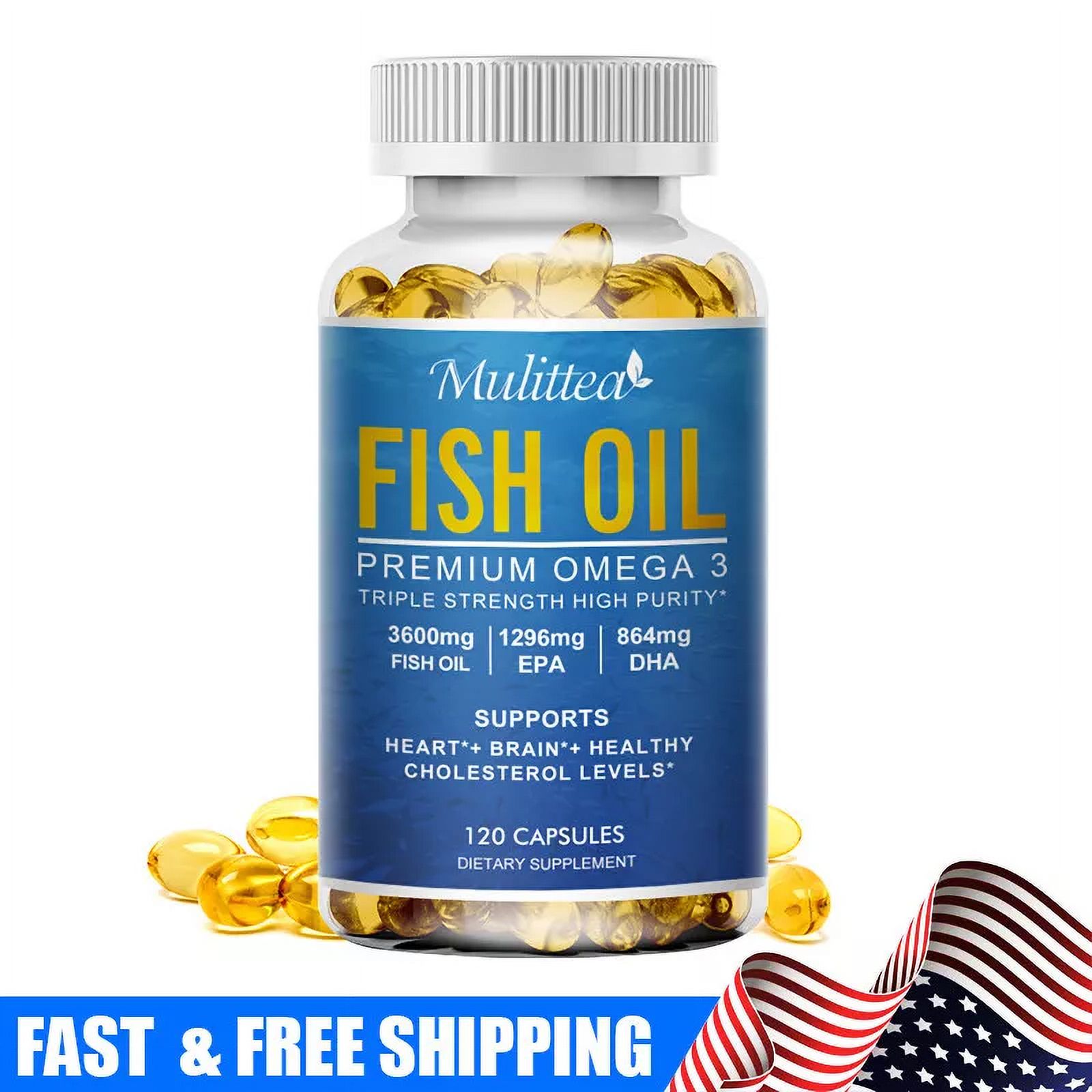 Bonzelo 3600mg Omega 3 Fish Oil Capsules 3x Strength EPA & DHA, Highest ...