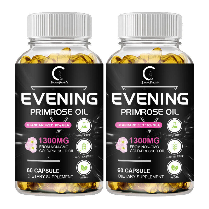 Bonzelo Evening Primrose Oil Capsules 1300MG with GLA-60 Softgels -Anti-Aging,Whitening ...