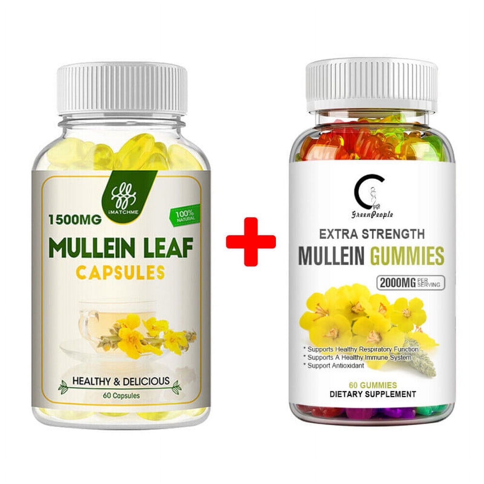 Bonzelo Mullein Leaf Gummies/ Capsule For Lung Cleanse Detox Herbal ...