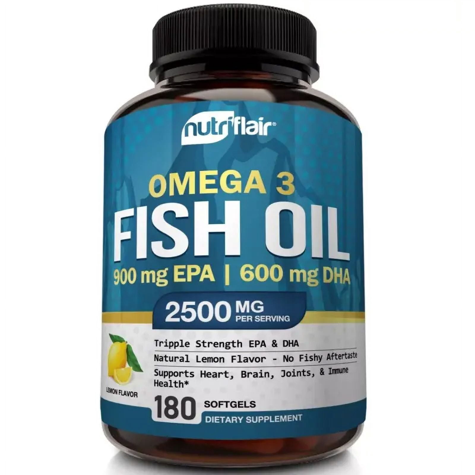 Bonzelo Omega 3 Fish Oil Supplement - Lemon Flavor, No Fishy Burps EPA ...
