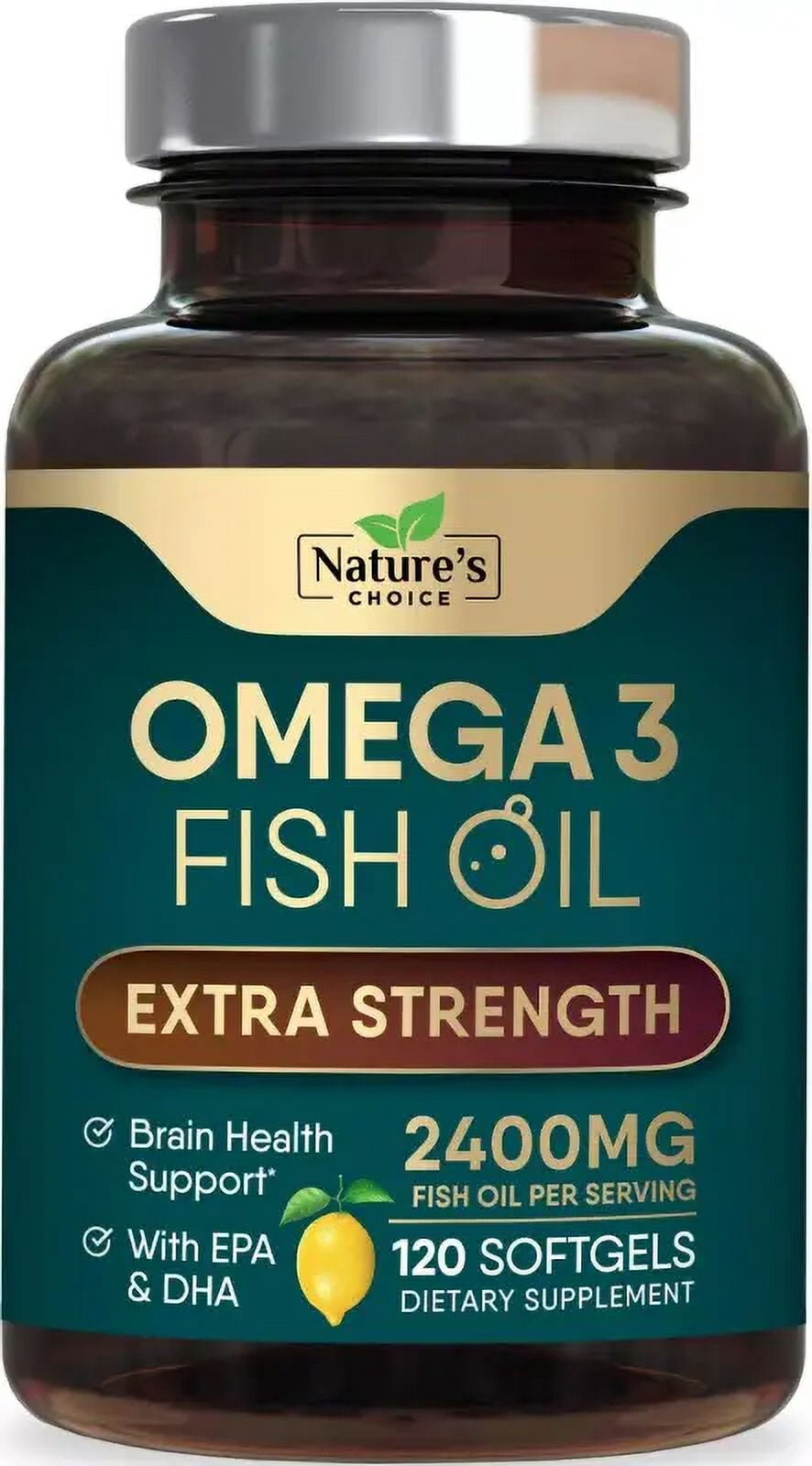 Bonzelo Omega 3 Fish Oil with EPA & DHA Triple Strength 2400mg 120 ...