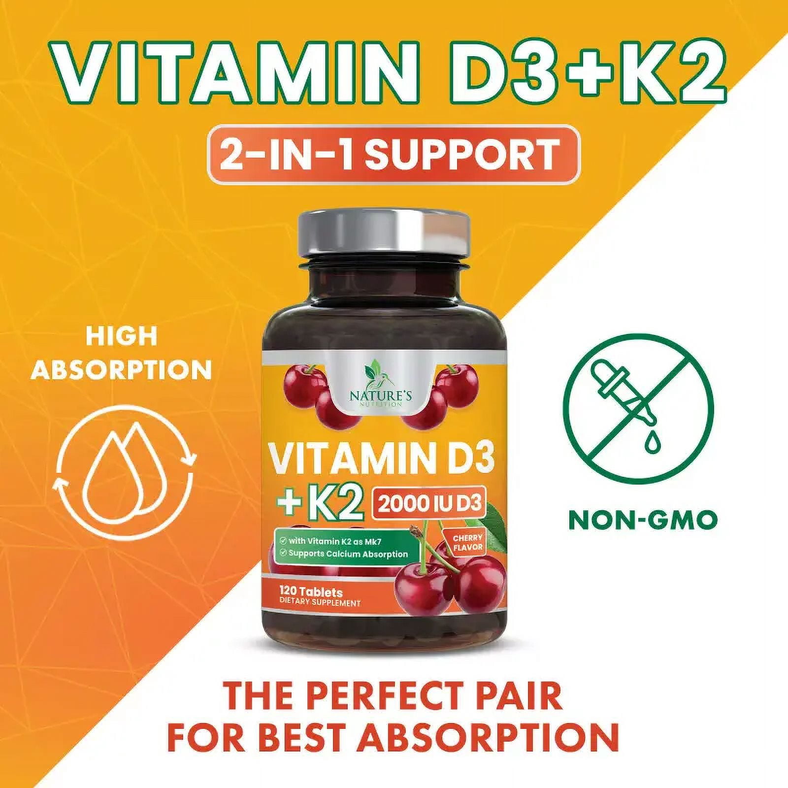Bonzelo Vitamin D3 with K2 Supplement - High Potency Vitamin D Complex ...