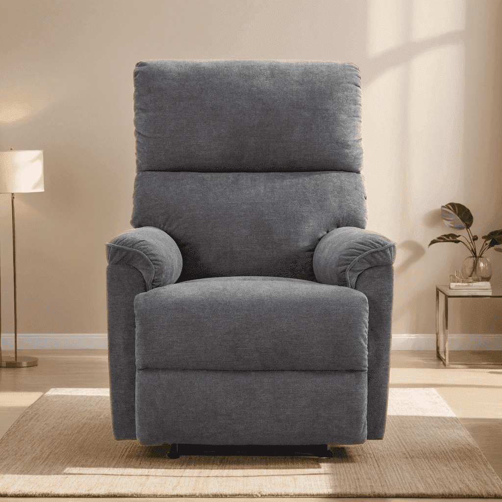 "Ebello 31"" Wide Compact Adult Recliner in Breathable Urban Gray ...