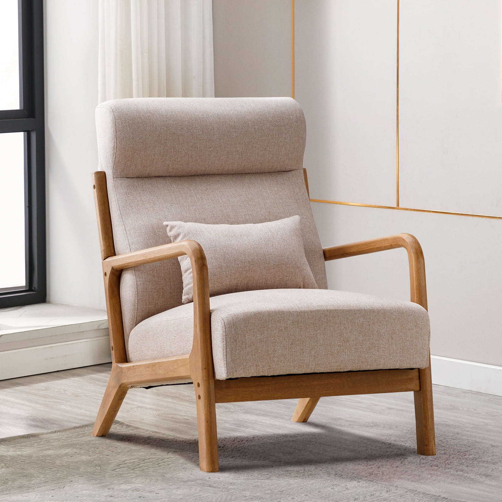 Bonzy Home Accent Chair Mid Century Modern Upholstered Armchair with ...