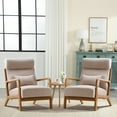 Bonzy Home Accent Chair Set of 2 Mid Century Modern Upholstered Armchair with Wood Frame for ...