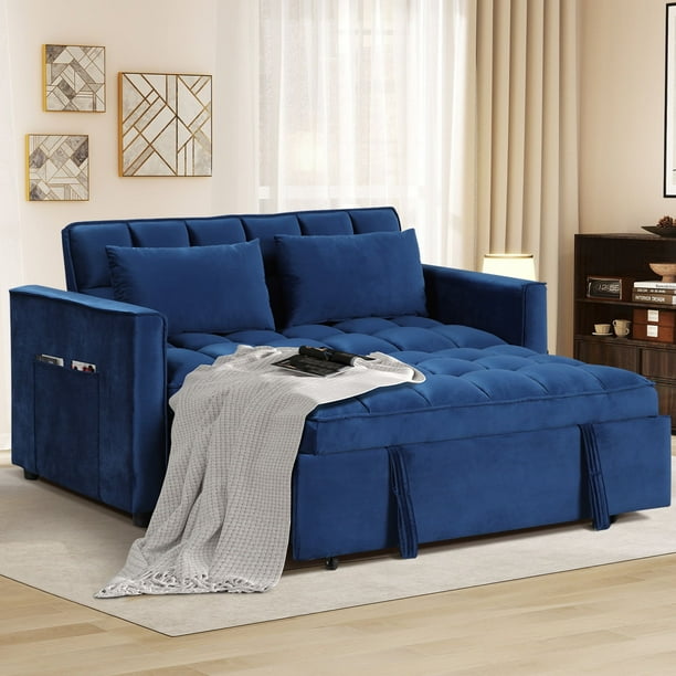 Bonzy Home Convertible Sofa Bed Versatile Velvet Sofa Pullout Bed,55 ...