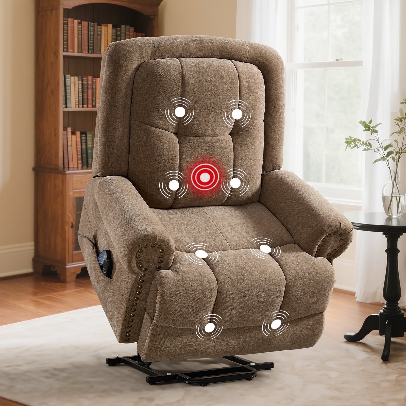 Bonzy Home Power Lift Recliner Chair with Massage and Heat, Heavy Duty ...