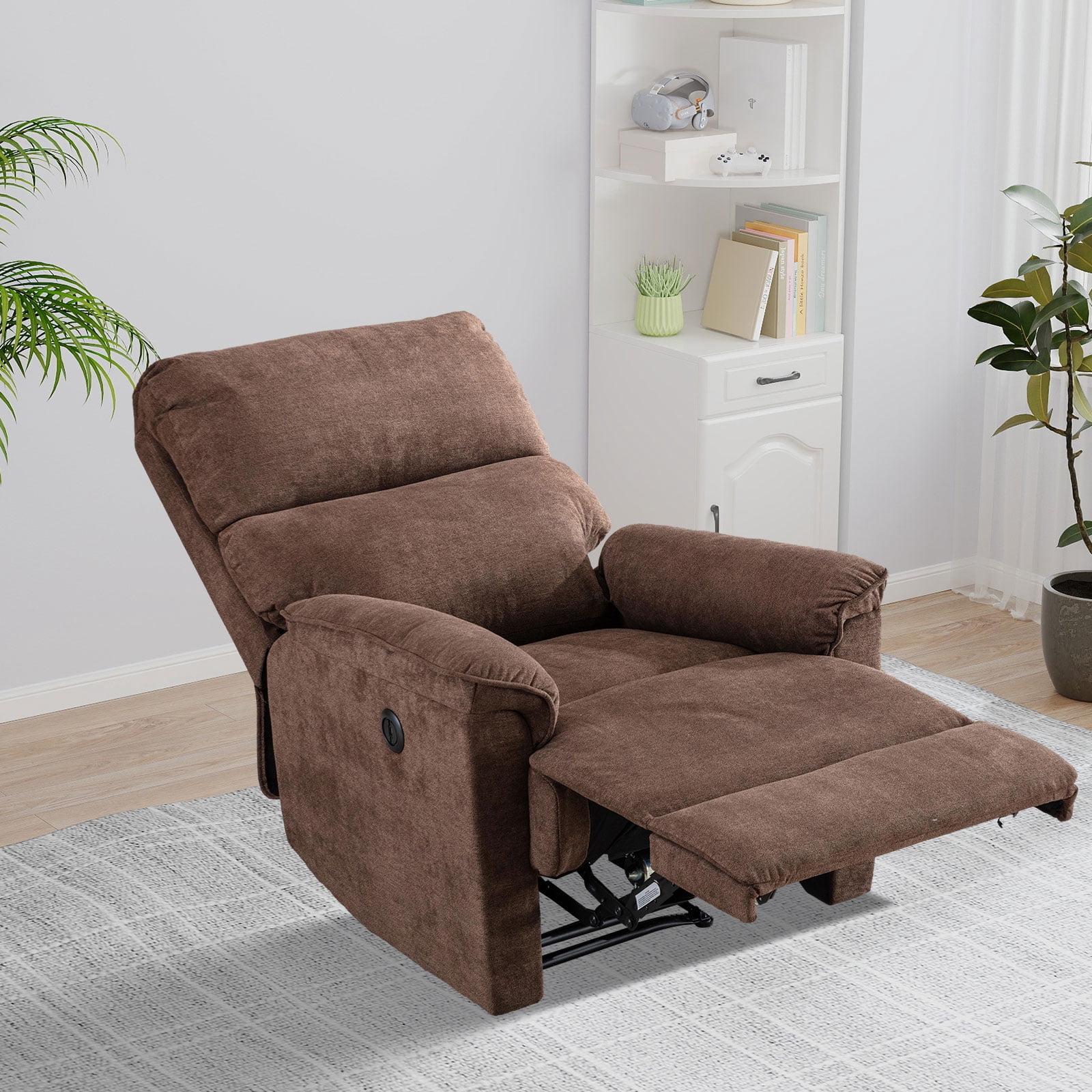 Canmov Electric Recliner Chair with USB Socket Vintage Style for Living ...