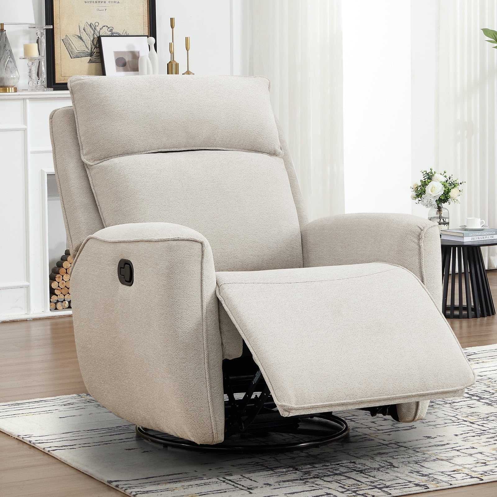 Bonzy Home Fabric Manual Recliner Chair — Modern Single-Seat Recliner ...