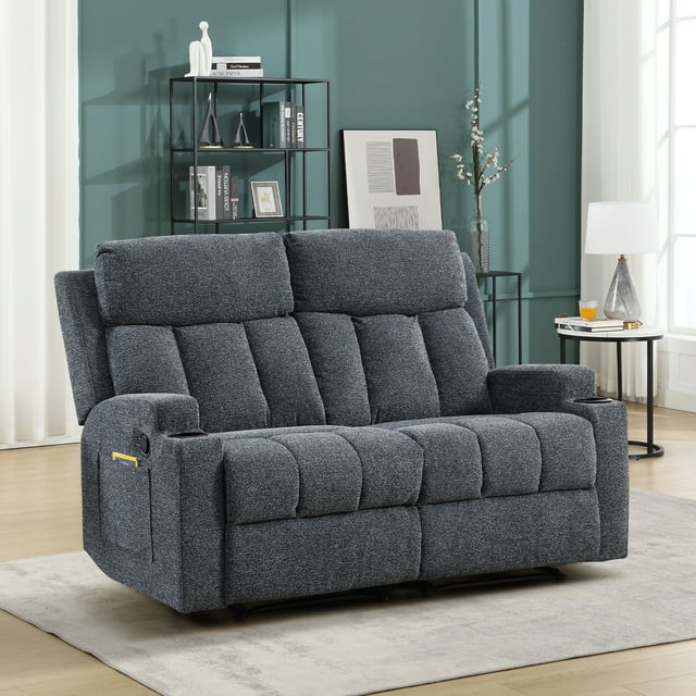 Bonzy Home Loveseat Recliner Sofa for Living Room, Extra Wide Modern Overstuffed 2 Seat ...
