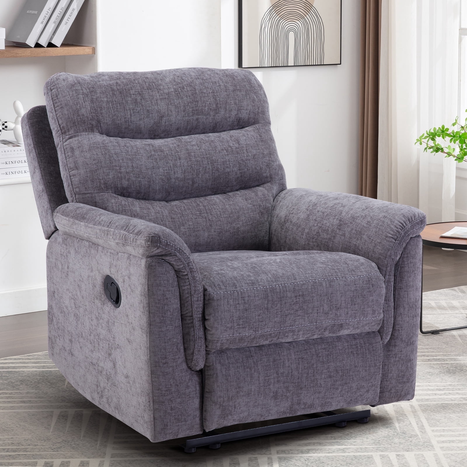 Bonzy Home Manual Recliner with Soft Padded Headrest and Armrest for ...