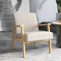 Ktaxon Accent Arm Chair for Living Room, Mid-century Modern, Solid Wood ...