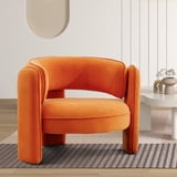 Ebello Modern Velvet Accent Chair, Club Adults Armchair, Soft Cushion ...