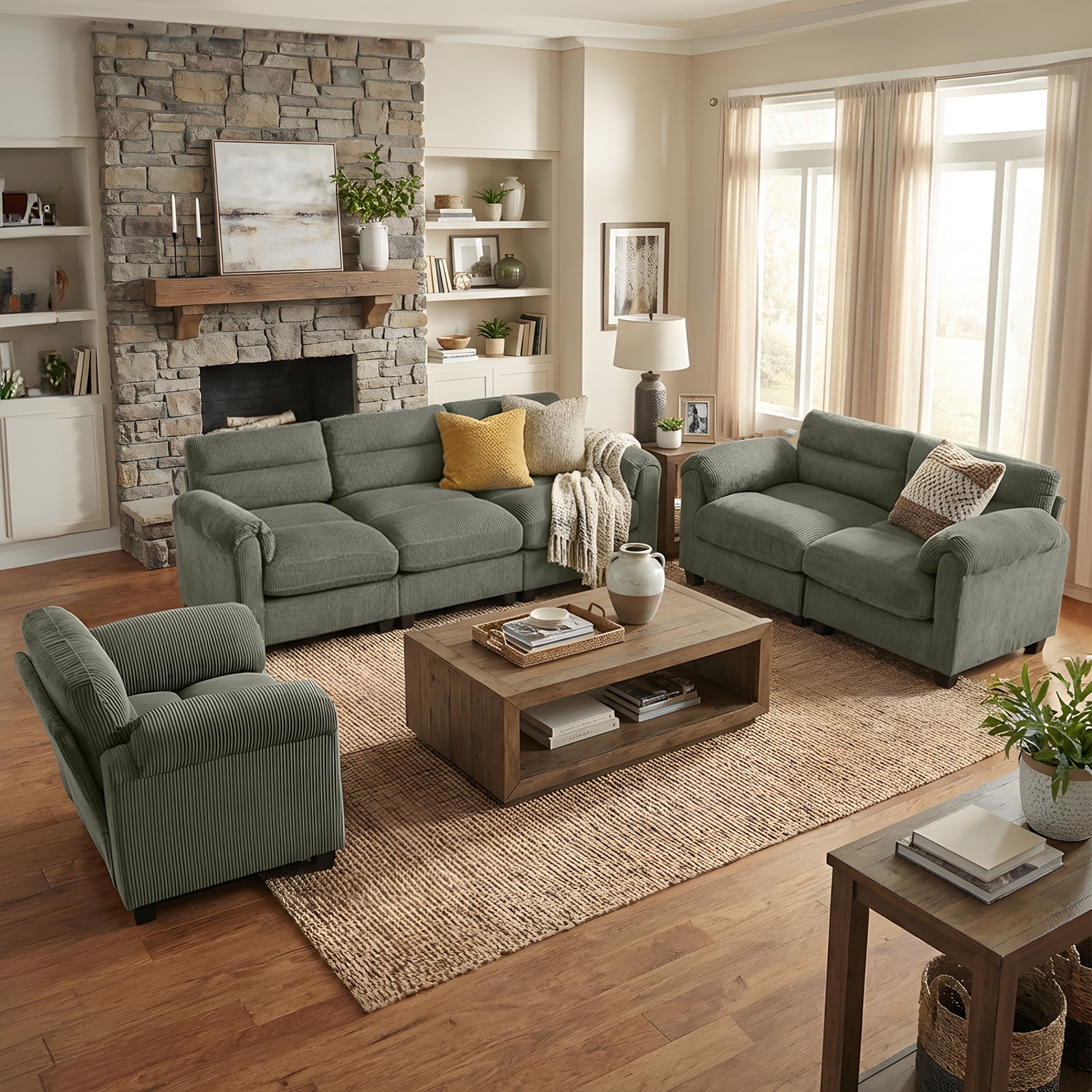 Bonzy Home Modular Sectional Sofa Couches Living Room Sofa Set Ideal ...