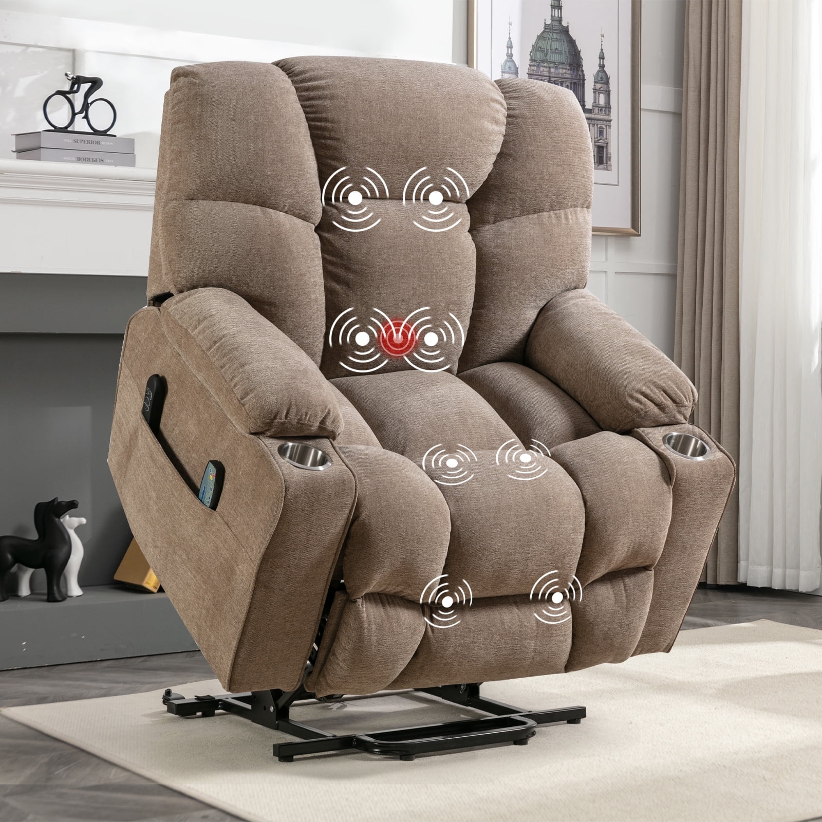 Bonzy Home Oversized Power Lift Recliner,Elderly Lift Chair with Heat ...