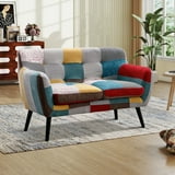Bonzy Home Patchwork Accent Chair, Mid-Century Colourful Sofa Chair for ...