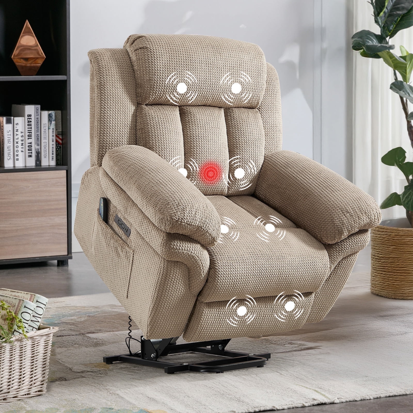 Bonzy Home Power Lift Chair Remote Control Massage & Heat Recliner ...