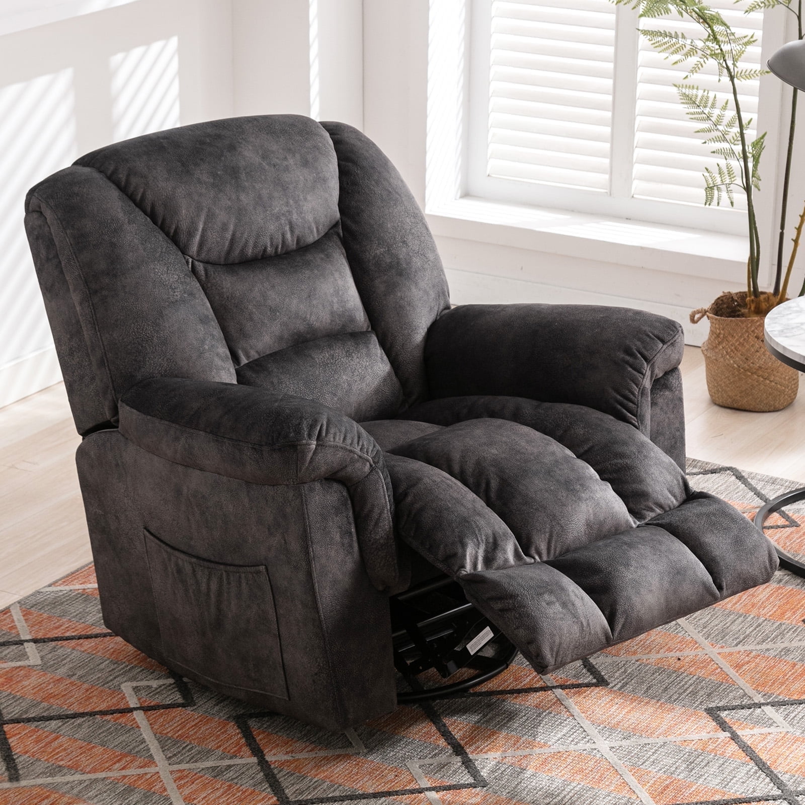 Bonzy Home Swivel Recliner Chair Manual Rocker Recling Sofa Chair ...
