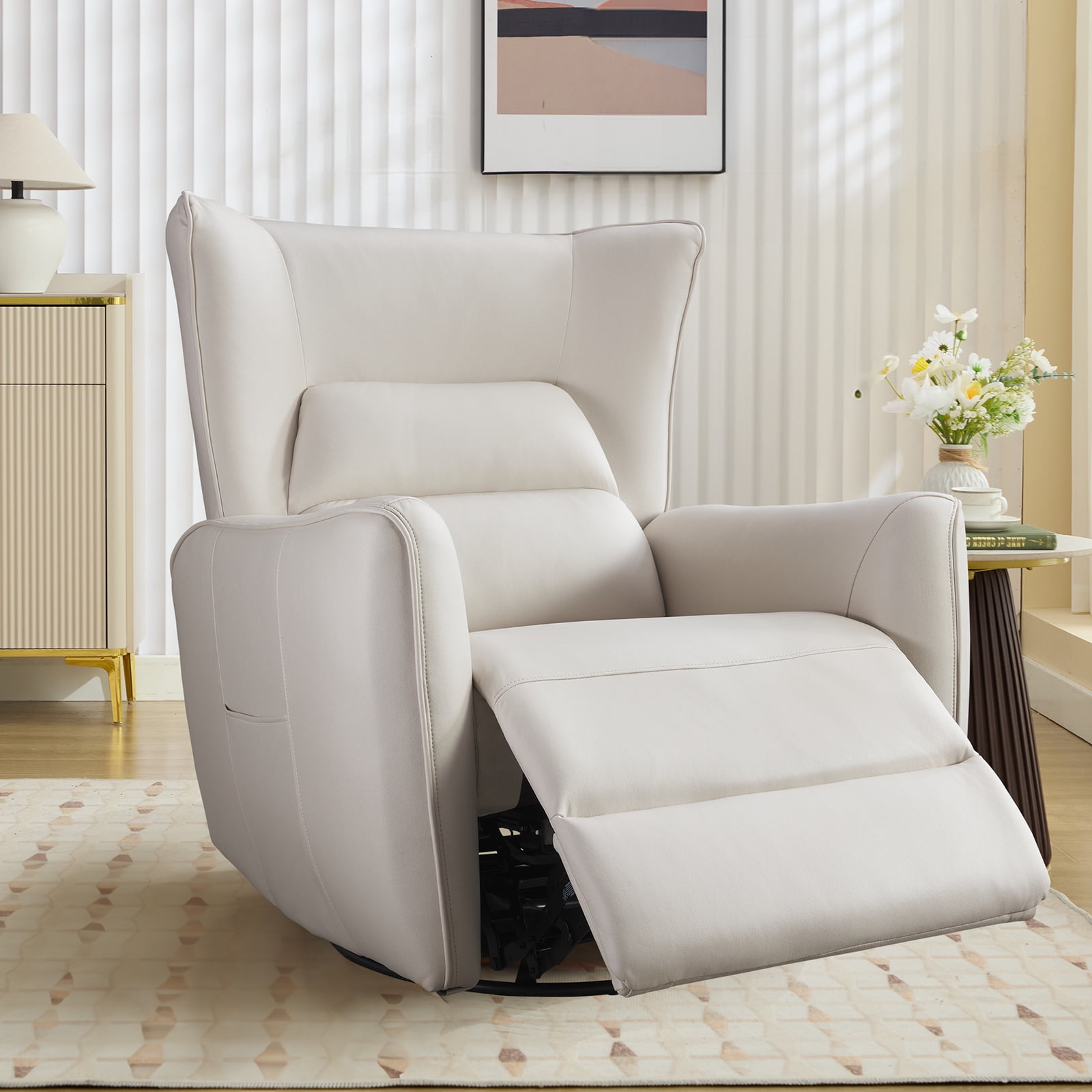 Bonzy Home Swivel Rocker Recliner Power Electric Recliners with Highly ...