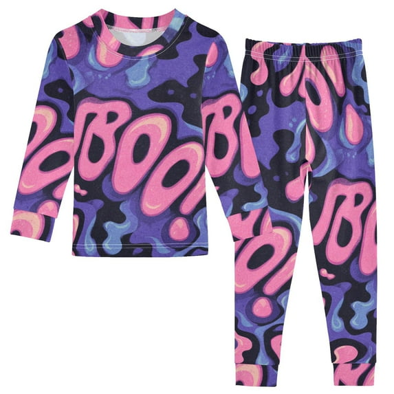 Boo Art Form Halloween Cotton Pajama Set Long Sleeve Top and Pants ...