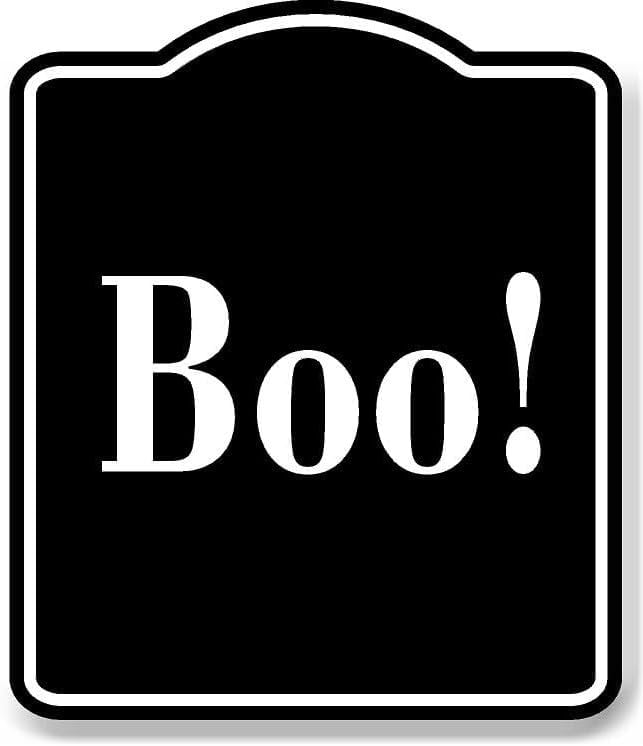 Boo! BLACK Aluminum Composite Sign 20''x24'' - Walmart.com