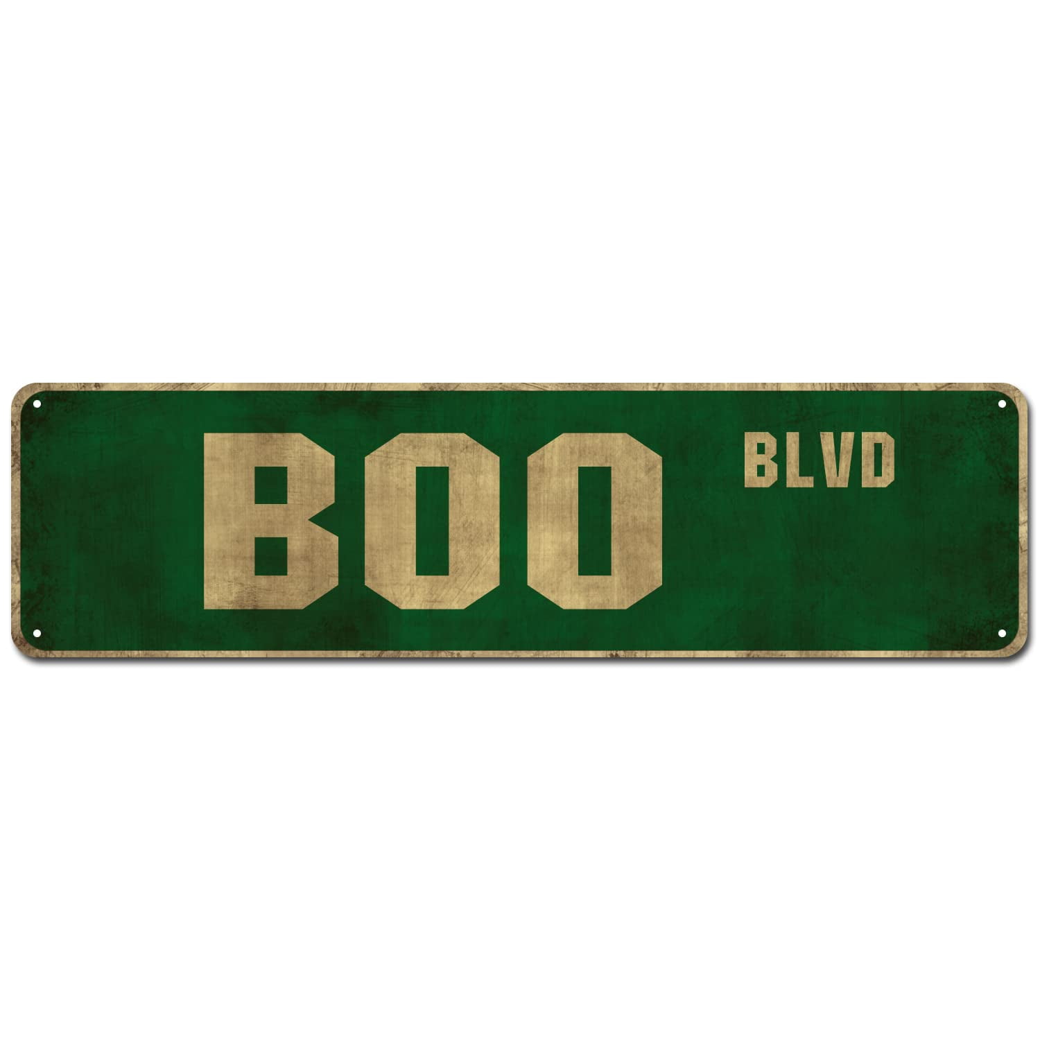 Boo BLVD Tin Sign, Porch Decor for Home, Bar, Farmhouse, 4x16 Inches ...
