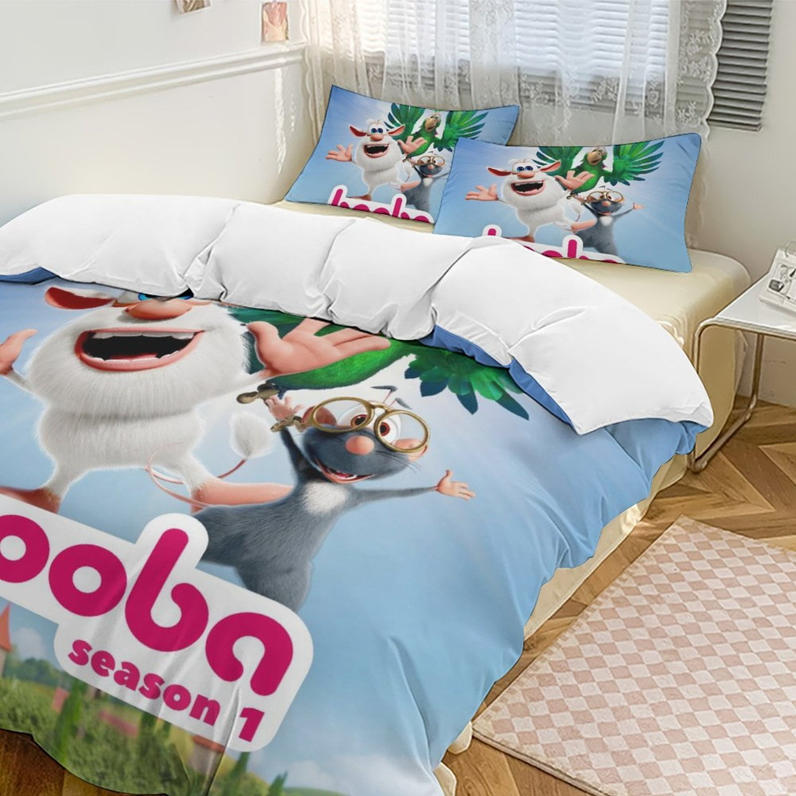 Boo-Ba Duvet Cover Set Cartoon Print Bedding Set 3pcs for Kids Boys ...