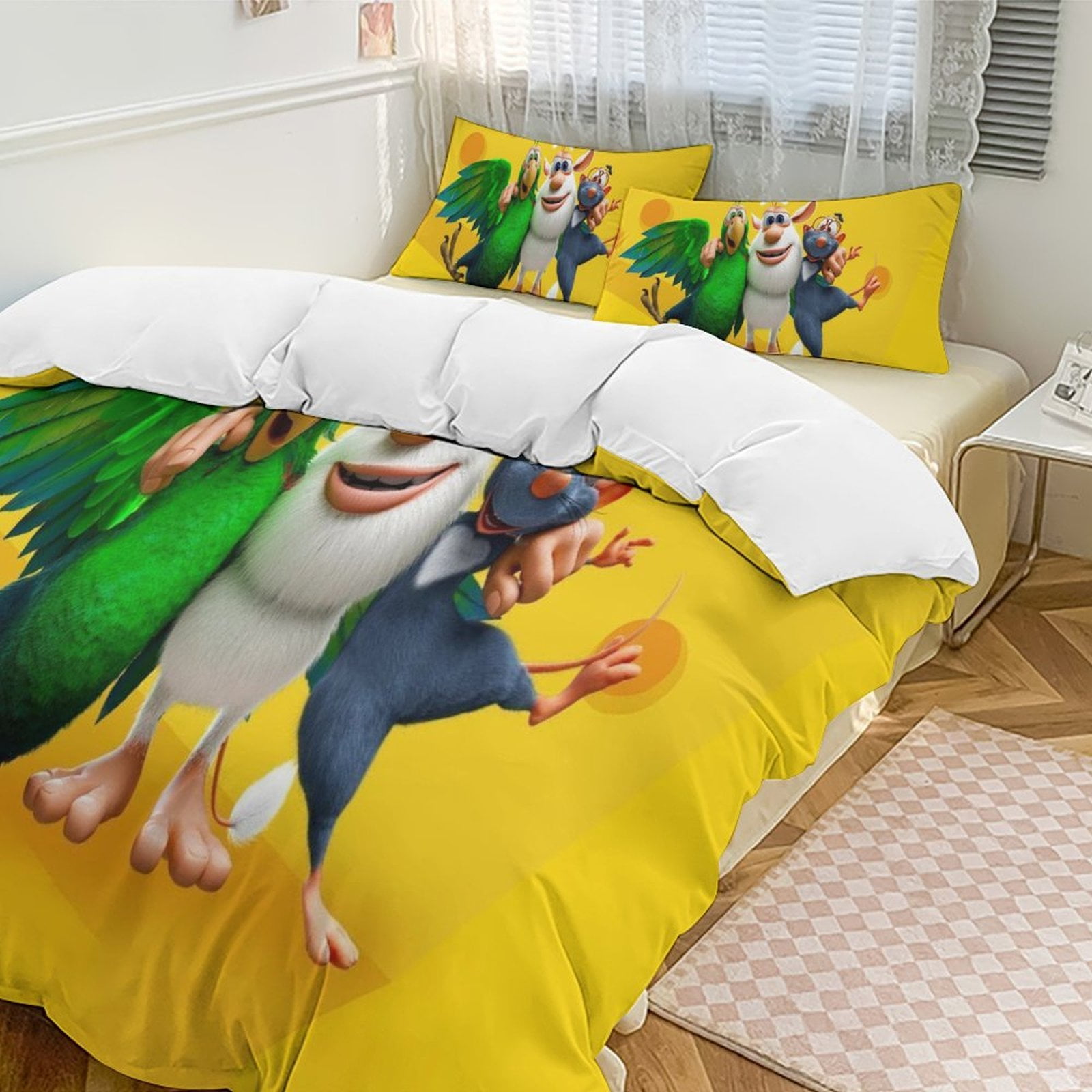 Boo-Ba Duvet Cover Set Cartoon Print Bedding Set 3pcs for Kids Boys ...