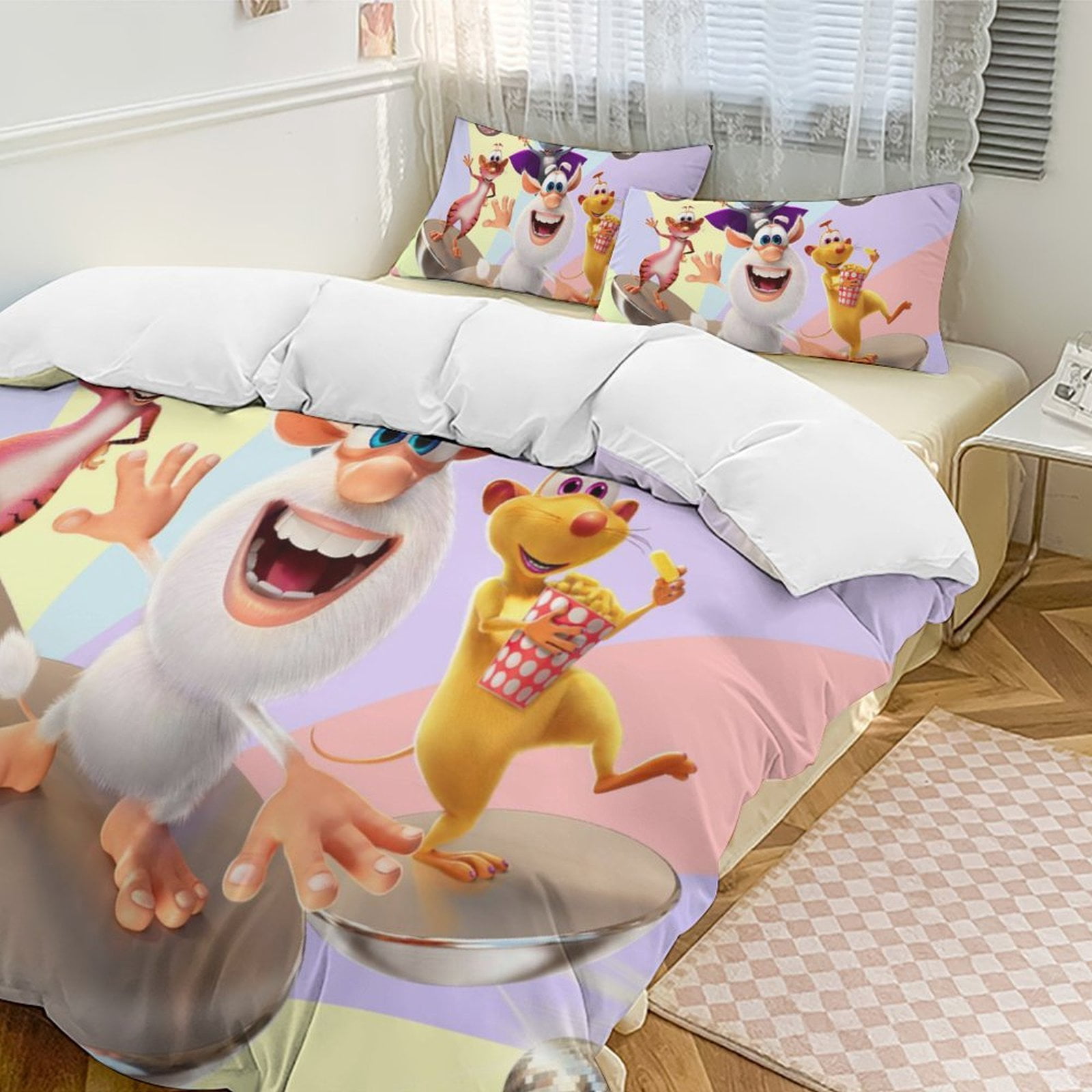 Boo-Ba Duvet Cover Set Cartoon Print Bedding Set 3pcs for Kids Boys ...