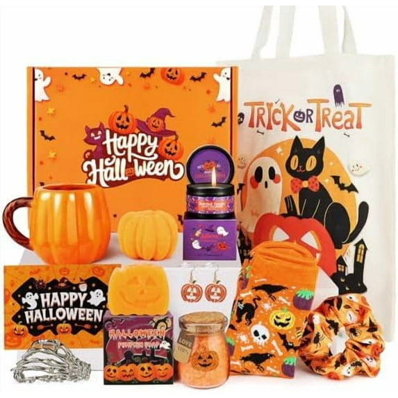 Boo Basket Stuffers for Women - 11Pcs Halloween Gifts Basket, Boo ...