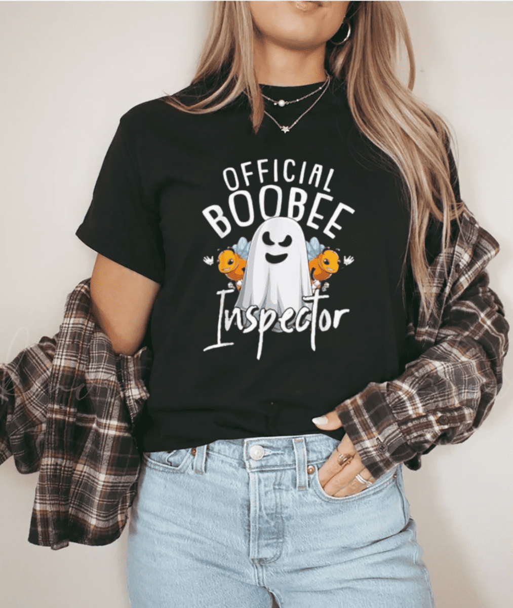 Boo Bee Inspector Funny Lazy DIY Halloween Humor Graphic Unisex T-Shirt ...