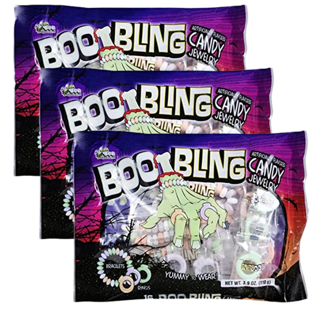 Boo Bling Candy Jewelry, Halloween Candies, 16ct Individually Wrapped ...
