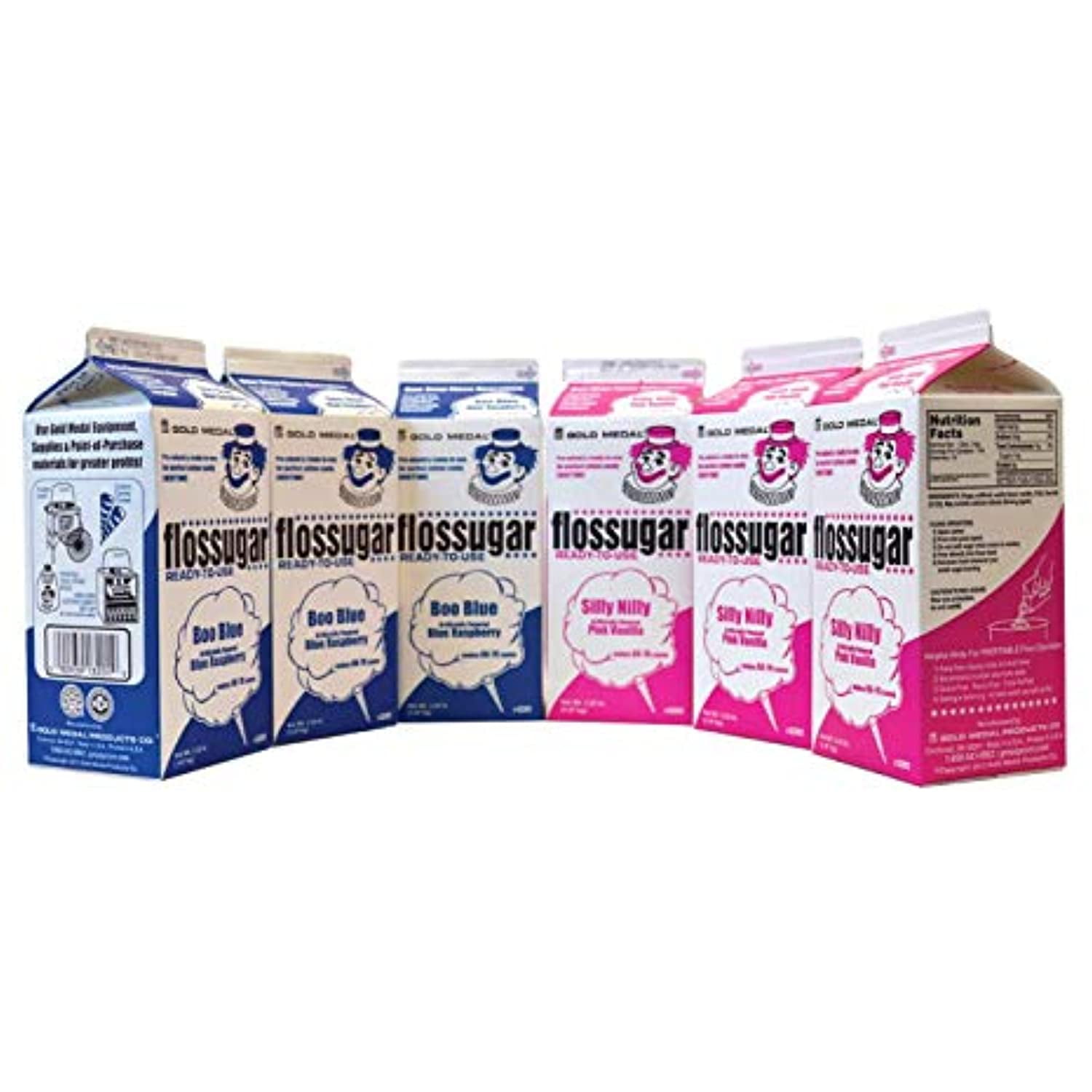 Boo Blue/Silly Nilly Mix Cotton Candy Flossugar Combo Pack - Walmart.com