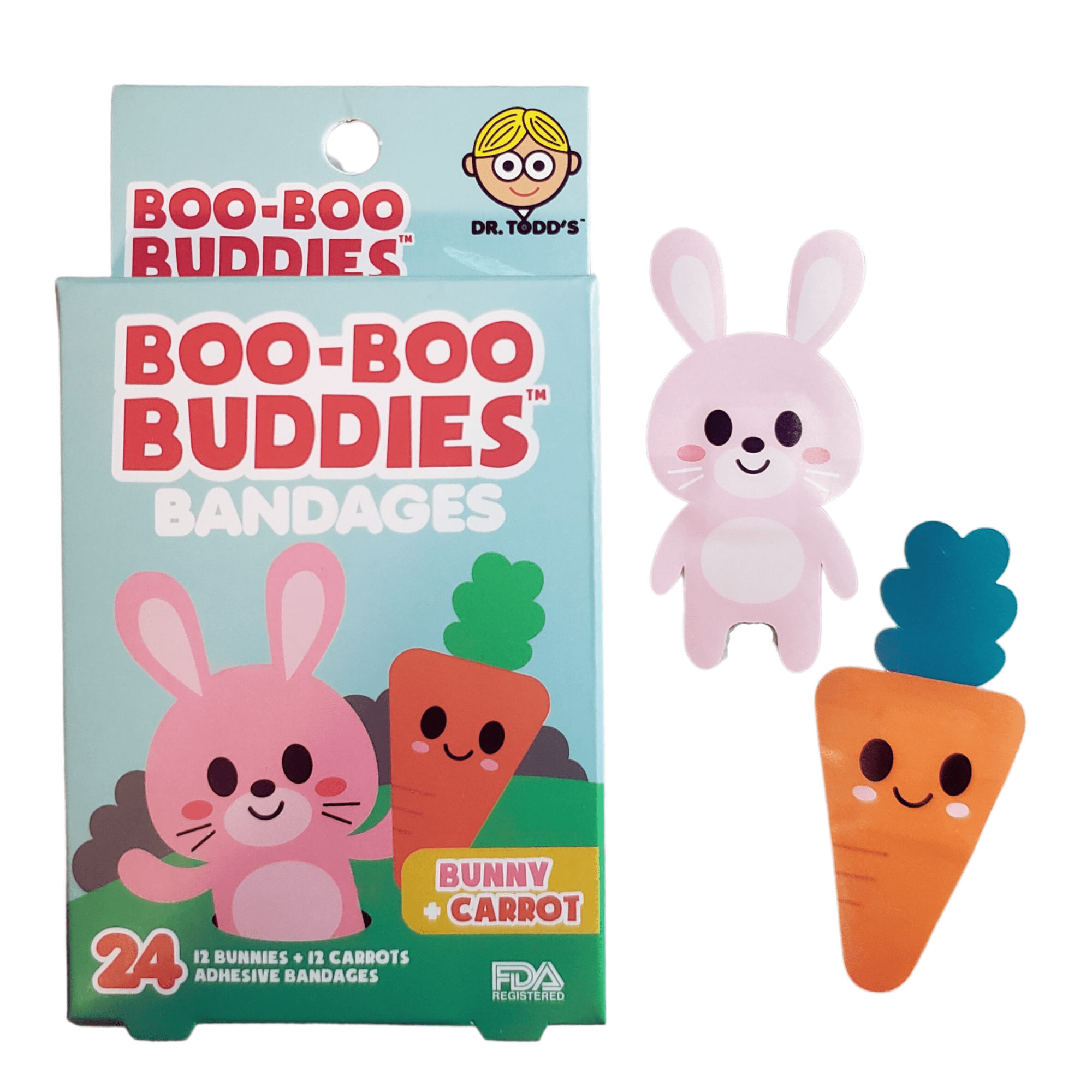 Boo-Boo Buddies Bunny and Carrot Bandages - Walmart.com