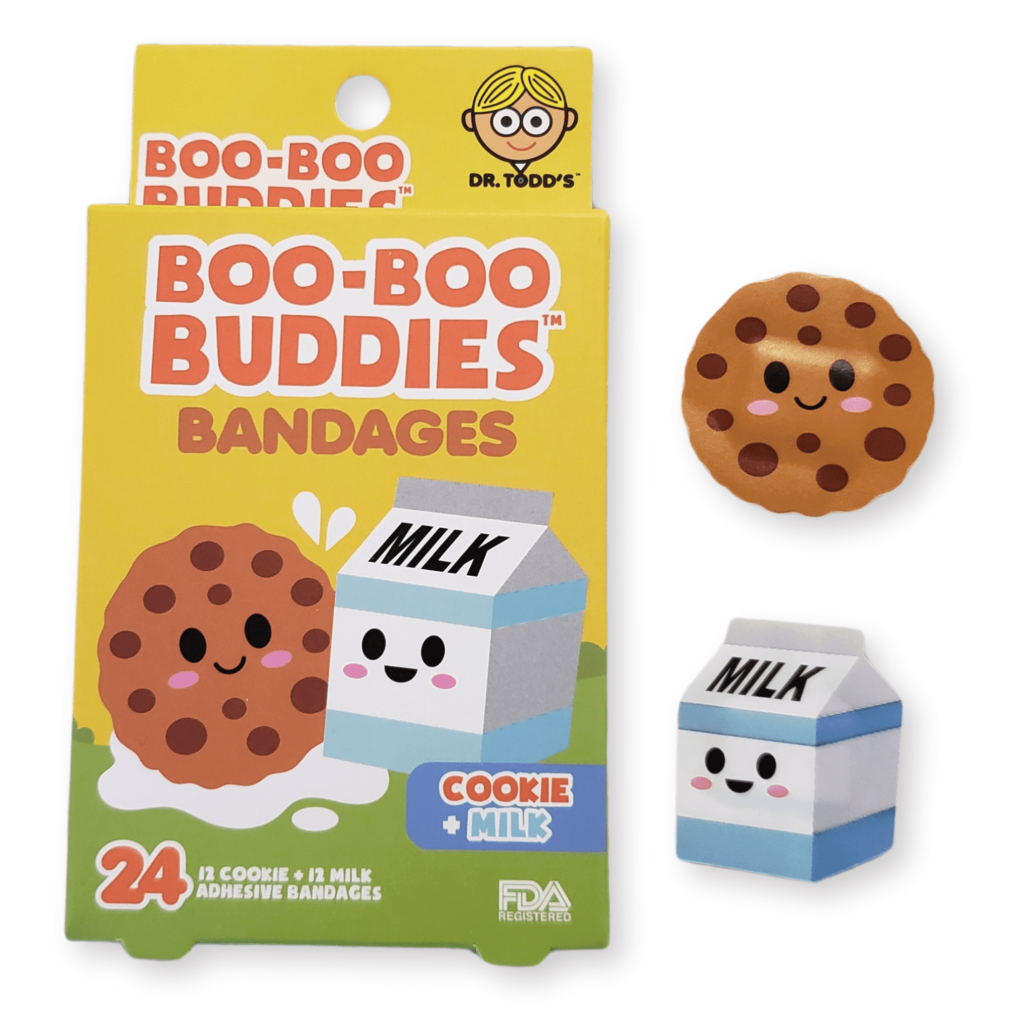 Boo-Boo Buddies Cookie and Milk Bandages - Walmart.com