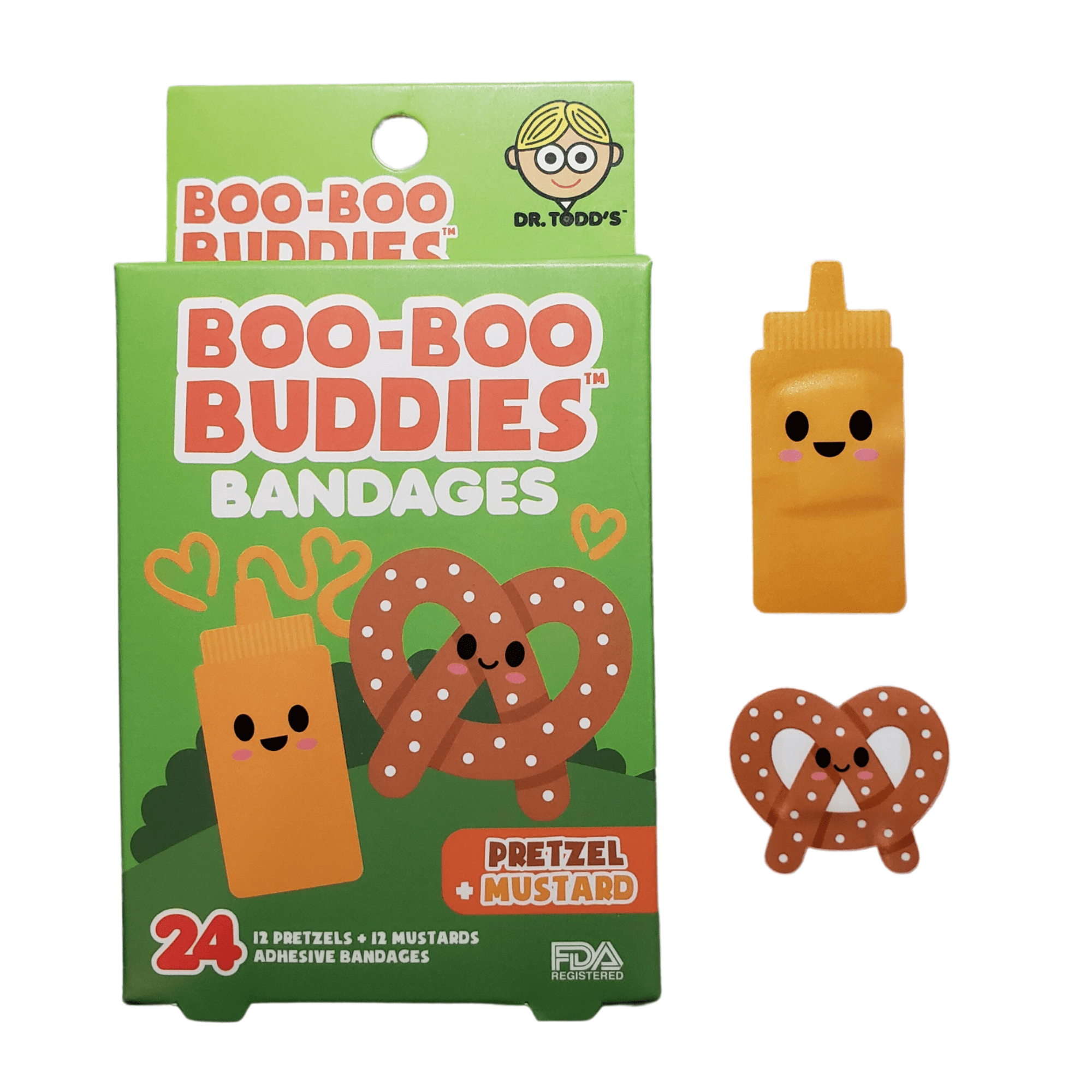 Boo-Boo Buddies Pretzel and Mustard Bandages - Walmart.com