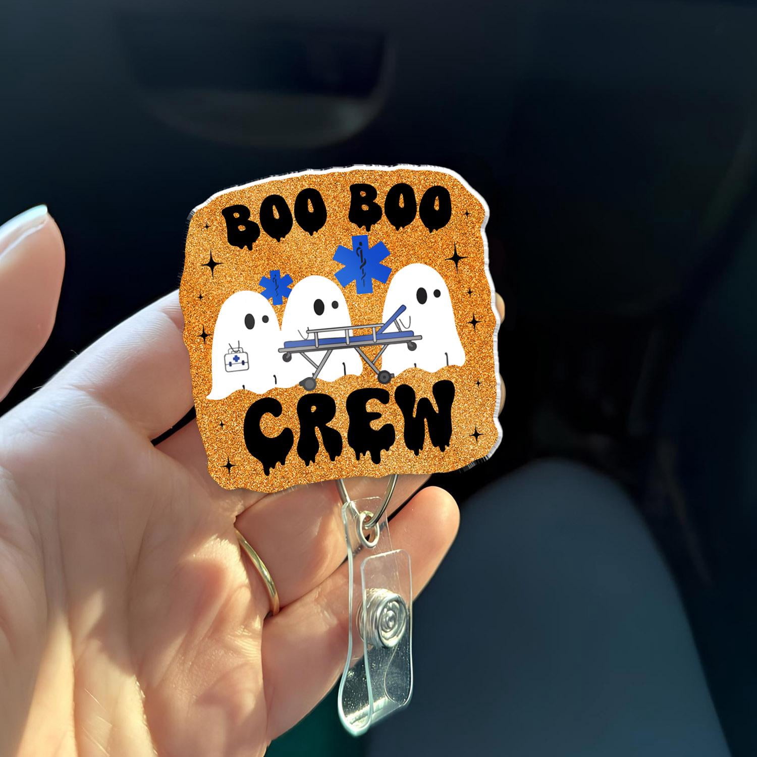 Boo Boo Crew Badge Reel – Halloween Nurse EMT Paramedic ID Holder – ER ...