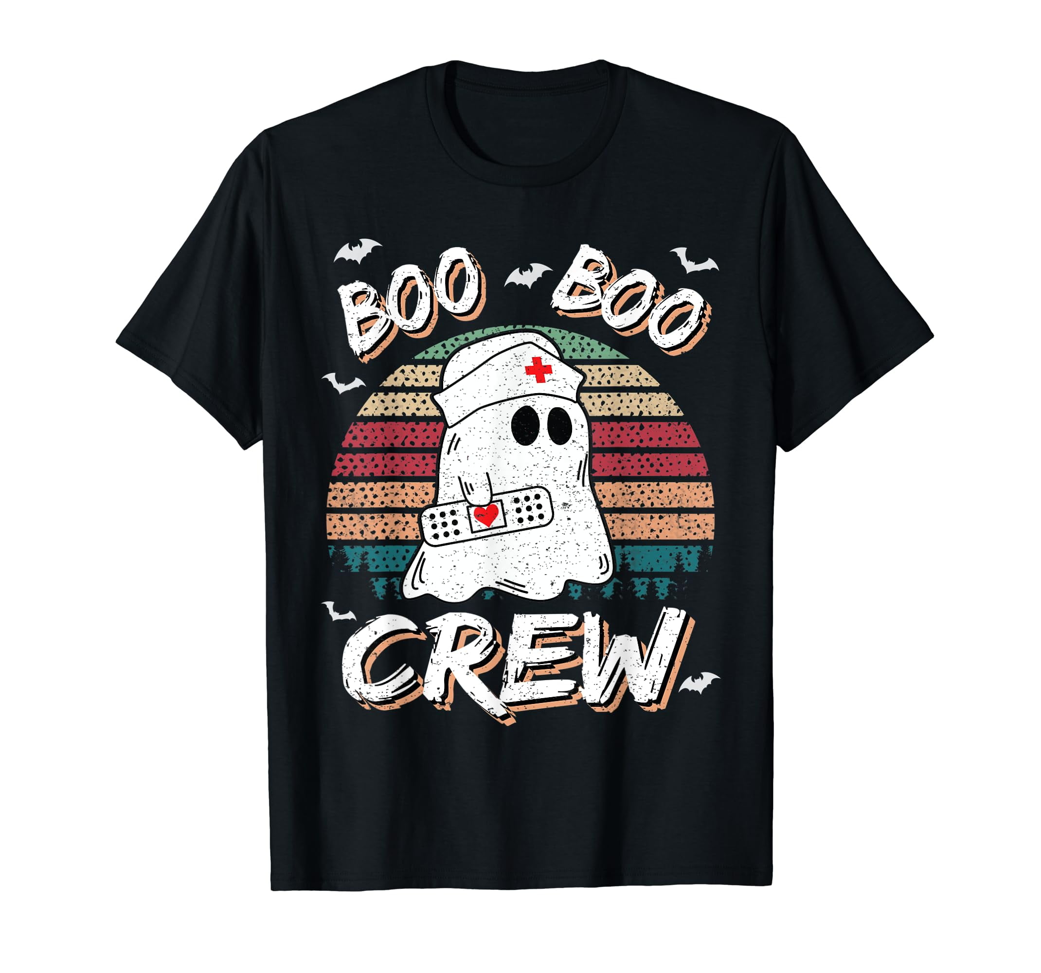 Boo Boo Crew Funny Ghost EMS EMT Paramedic Nurse Halloween T-Shirt ...