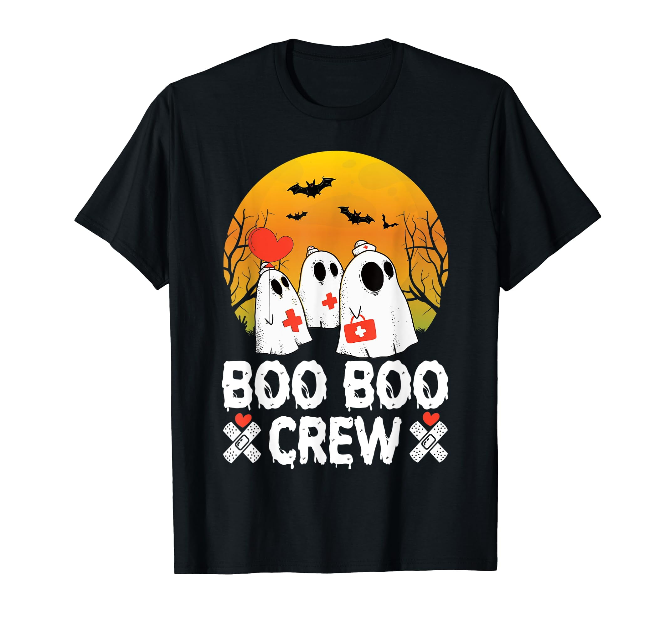 Boo Boo Crew Funny Halloween Nurse 2022 Boo Ghost Matching T-Shirt ...