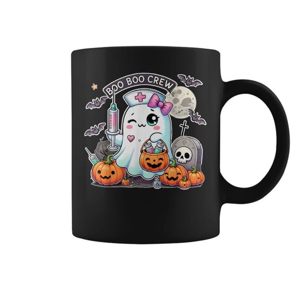 Boo Boo Crew Ghost And Pumpkins Seasonal Halloween Nurse Coffee Mugs ...