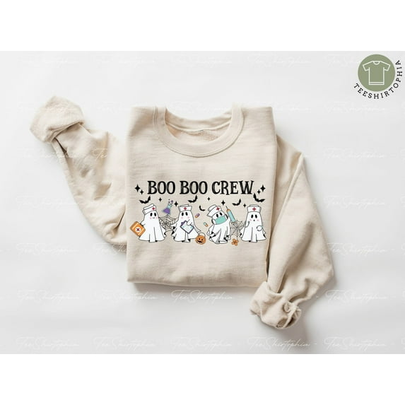 Boo Boo Crew Ghost Nurse Sweatshirt, season Nursing All Size S-5Xl ...