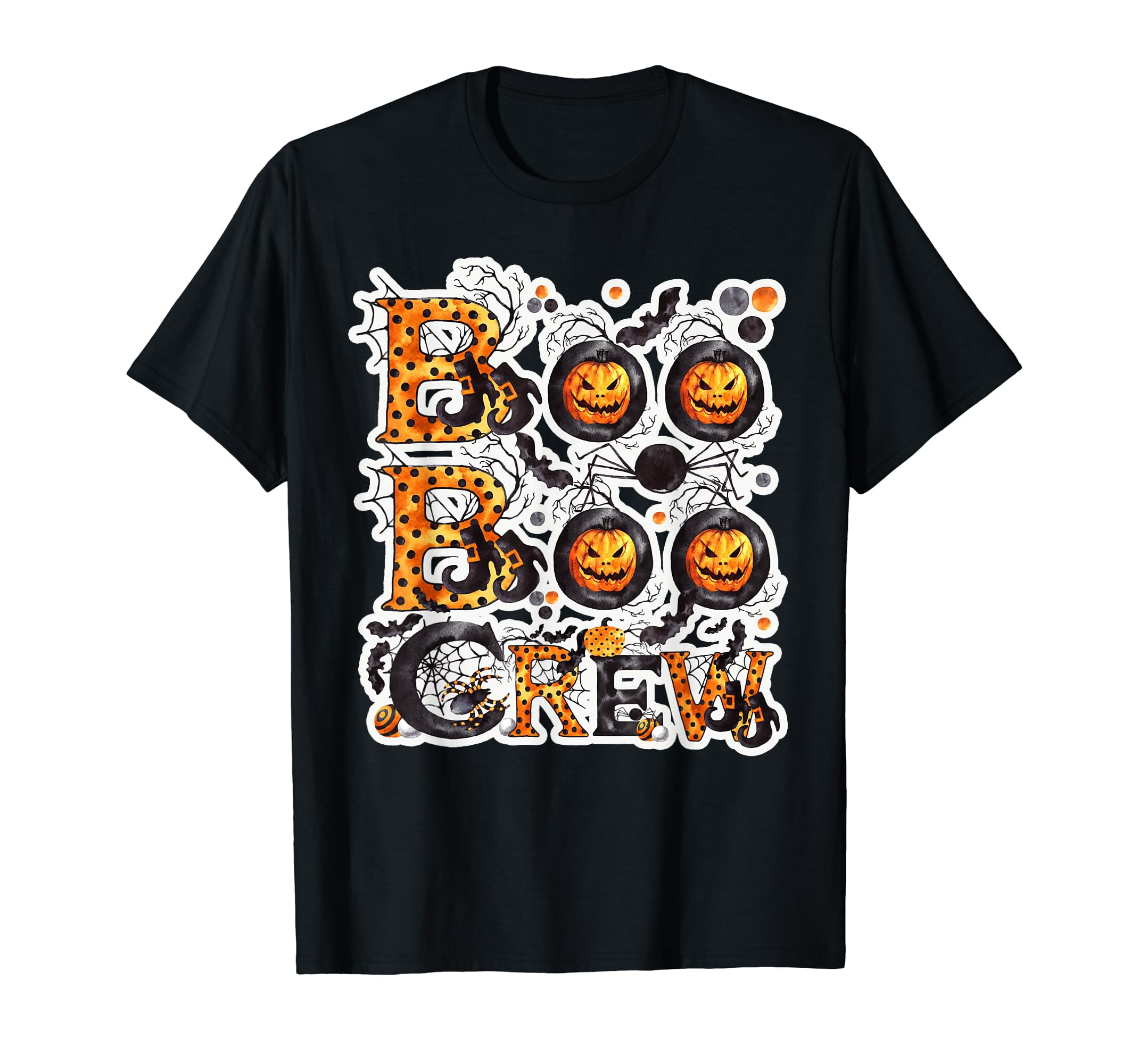 Boo Boo Crew Halloween Letter For Men And Halloween Witch T-Shirt ...