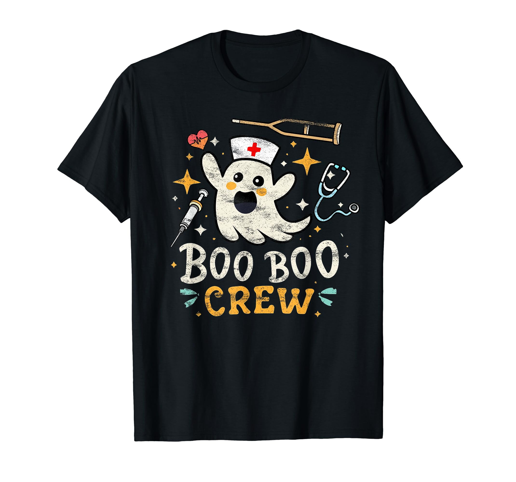 Boo Boo Crew - Halloween Nurse Costume Ghost Medic Doctor T-Shirt ...