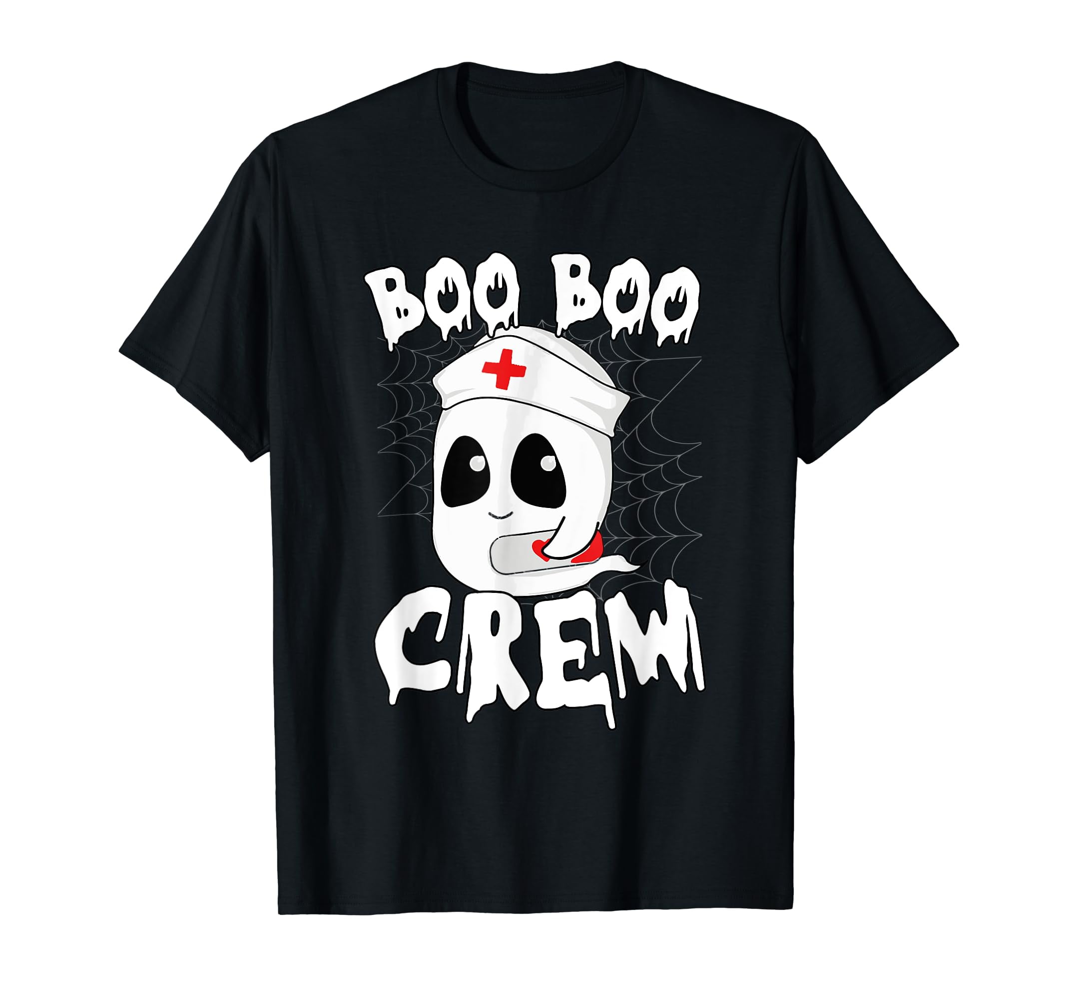 Boo Boo Crew Lazy Halloween Costume Nurse Ghost Nursing RN T-Shirt ...