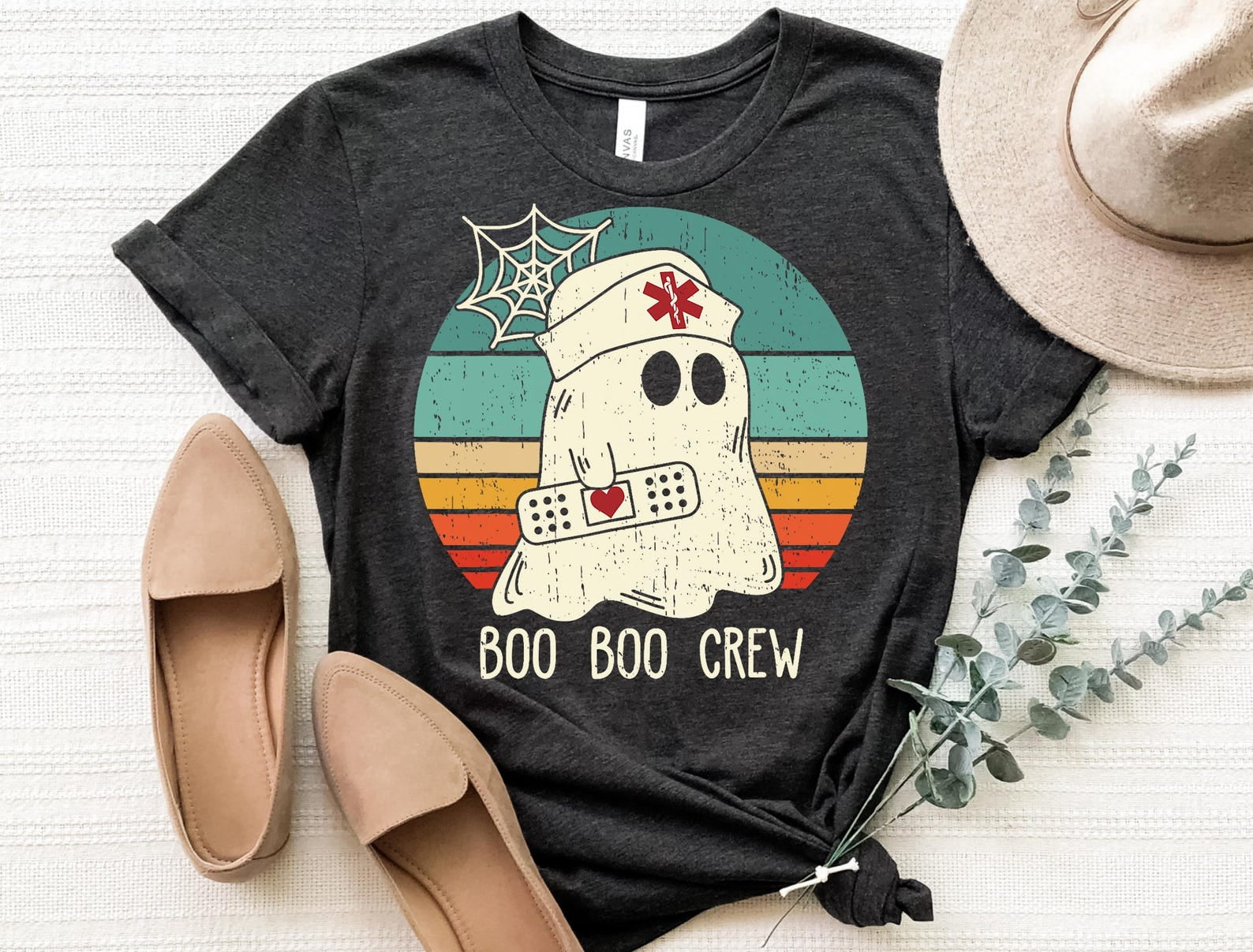 Boo Boo Crew Matching Family Shirts, Retro Nurse Ghost Costume Tee ...