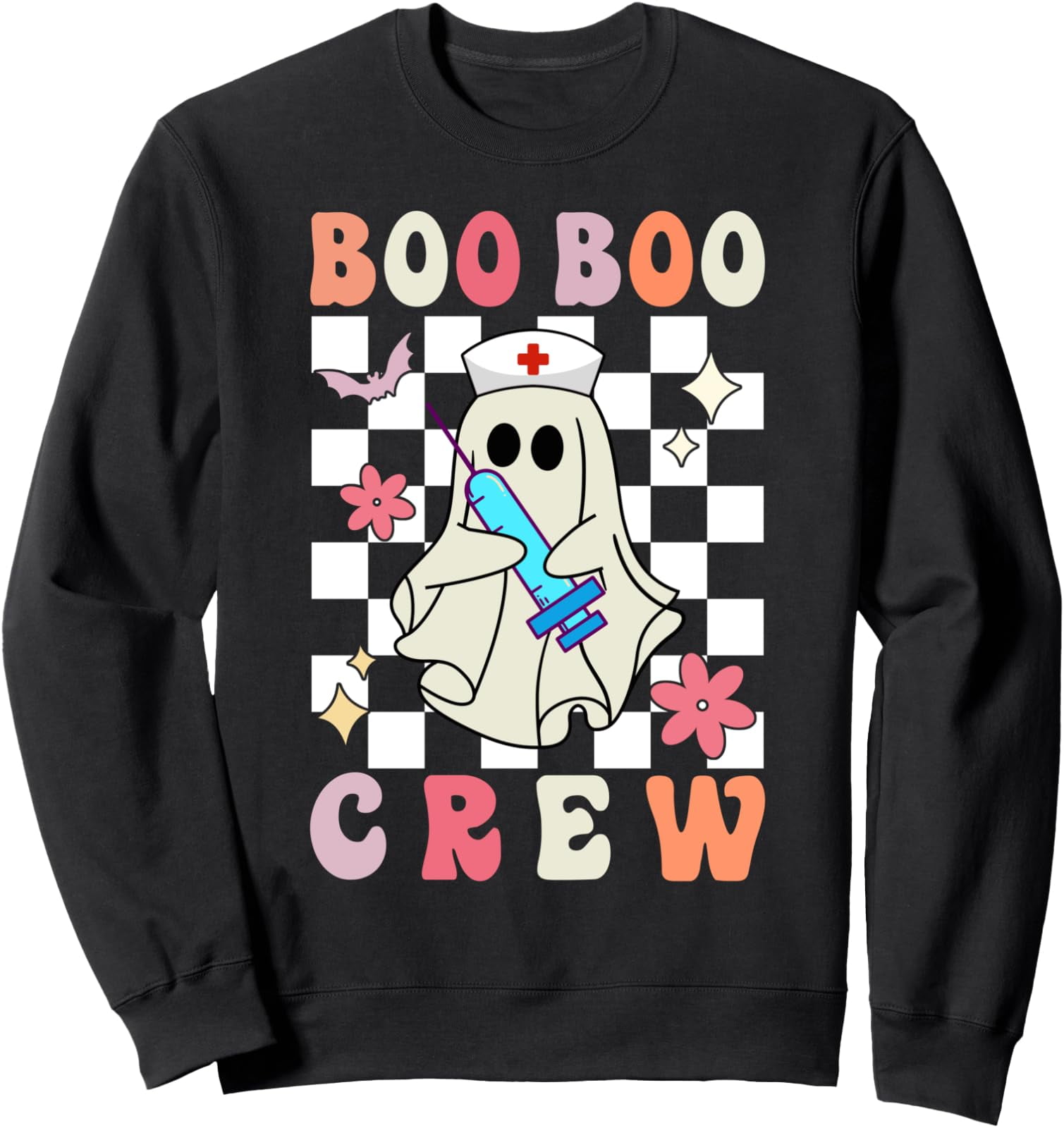 Boo Boo Crew Nurse Ghost Nursing RN ER NICU LPN Happy Holiday Sweatshirt All Size S-5XL ...