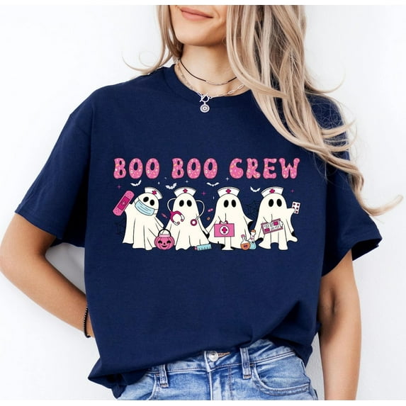 Boo Boo Crew Nurse Ghost T-ShirtSpooky Tee SWEATSHIRT All Size S-5XL ...
