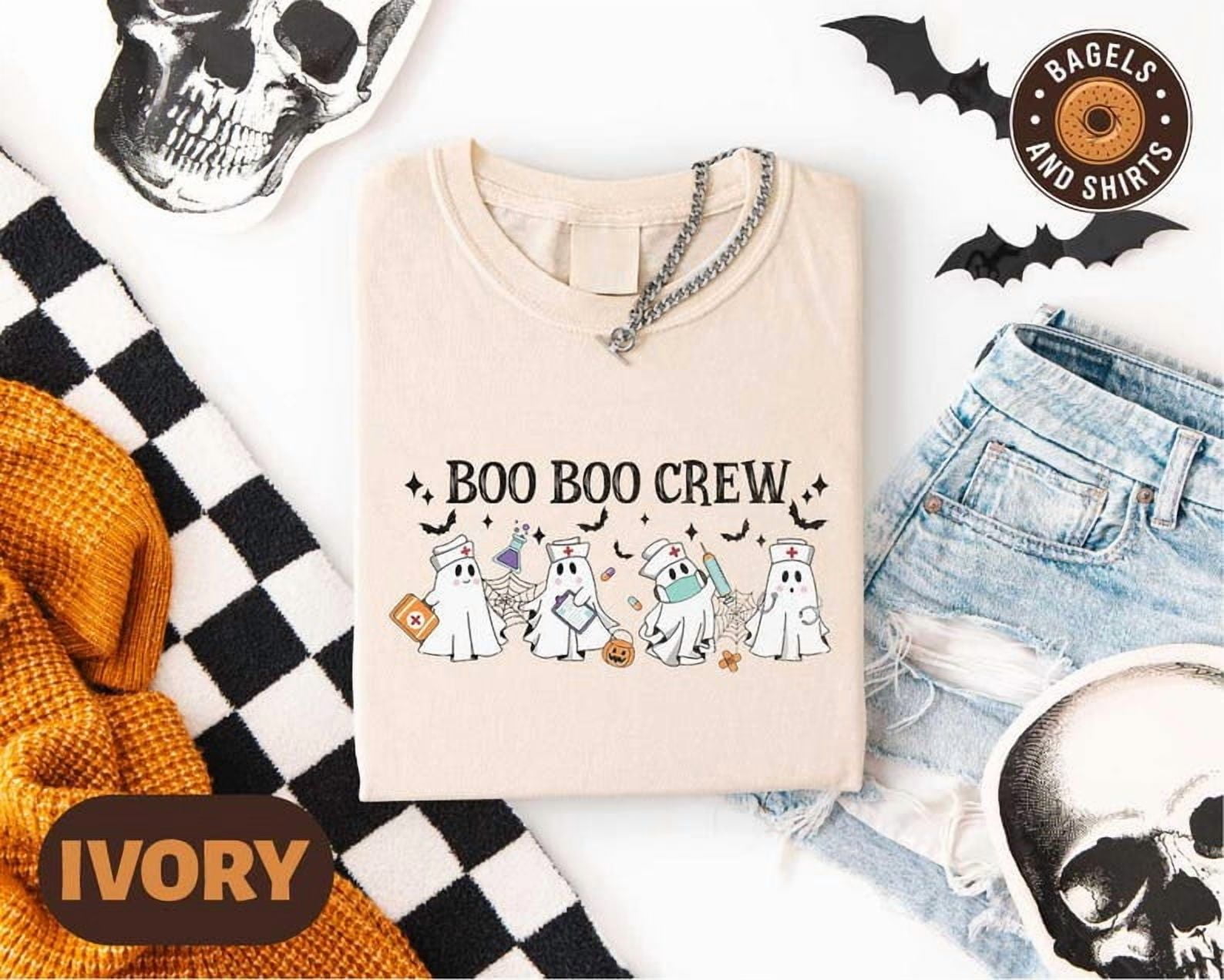 Boo Boo Crew Nurse Halloween Shirt, Ghost Nurse Tee, Spooky Season Cute ...