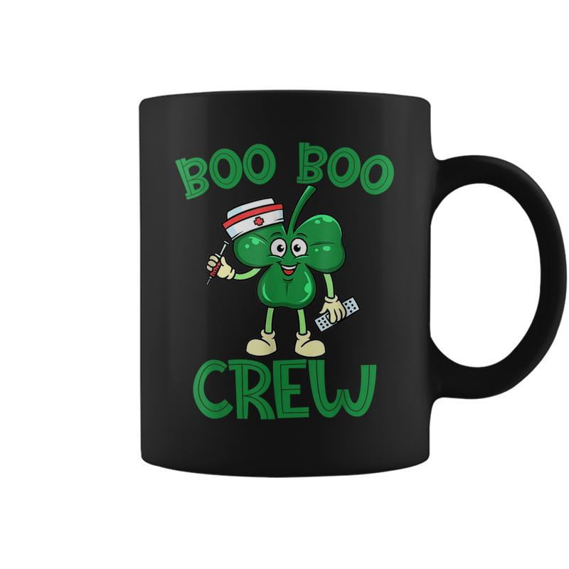 Boo Boo Crew Nurse St Patricks Day Lucky Shamrock Nurse Coff - Walmart.com